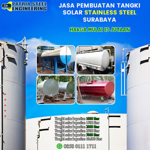 Tangki Solar Stainless Steel Surabaya | Jasa Pembuatan Terbaik